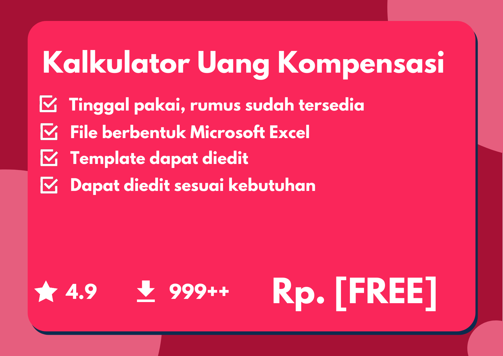 FREE Kalkulator Uang Kompensasi Manajemen SDM FREE Kalkulator Uang Kompensasi Manajemen SDM